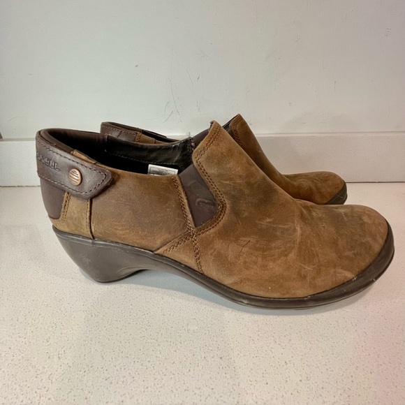 Merrell | Shoes | 2 Merrellwomens Brown Wedge Emma Leather Walking ...